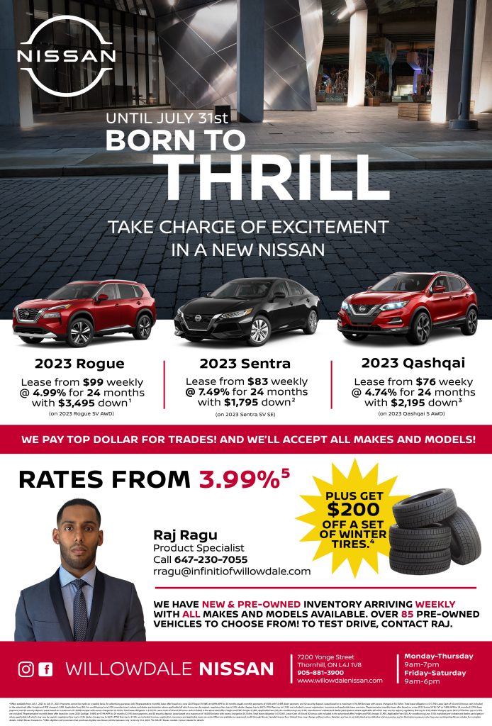 Special Offer From Raj - Born To Thrill | Willowdale Nissan